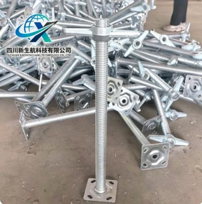 China High Strength Galvanized Scaffold Screw Jack Base With Heavy Duty Support for sale