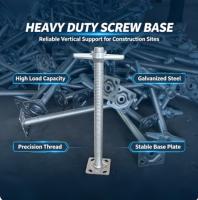 China High Strength Galvanized Scaffold Screw Jack Base With Heavy Duty Support for sale