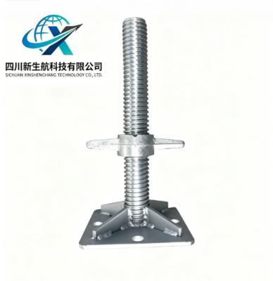 China Durable Galvanized Q235 Adjustable Screw Jack Base High Rigidity With High Load Capacity for sale