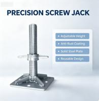 China Durable Galvanized Q235 Adjustable Screw Jack Base High Rigidity With High Load Capacity for sale