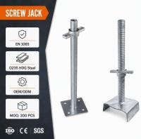 China Heavy Duty Steel Adjustable Scaffold Jack Base Plate With Construction Support for sale