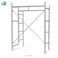 China Building Construction Galvanized H Frame Ladder Scaffold Set With Cross Brace for sale