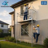 China Building Construction Galvanized H Frame Ladder Scaffold Set With Cross Brace for sale