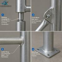 China Building Construction Galvanized H Frame Ladder Scaffold Set With Cross Brace for sale
