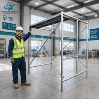 China Q235 Steel Anti Slip Scaffold Tower Walk Through Frame 1219x1700mm EN1065 Certified for sale