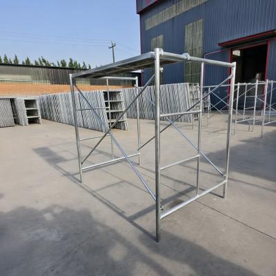 China Q235 HDG Scaffold Tower Frame 1219x1700mm Walk Through Type Anti Slip for sale