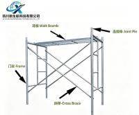 China Q235 HDG Scaffold Tower Frame 1219x1700mm Walk Through Type Anti Slip for sale