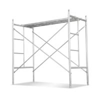 China HDG Q235 Walk Through Frame Scaffolding 1219x1700mm With Steel Deck X Brace for sale