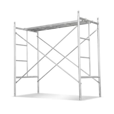 China HDG Q235 Walk Through Frame Scaffolding 1219x1700mm With Steel Deck X Brace for sale