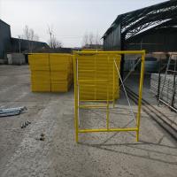 China HDG Q235 Walk Through Frame Scaffolding 1219x1700mm With Steel Deck X Brace for sale