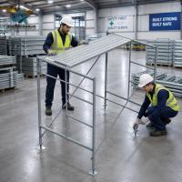 China Q235 Steel Walk Through Scaffolding Frame With Cross Braces / Work Platform for sale