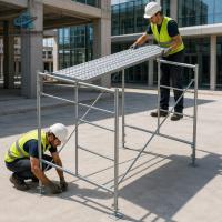 China Q235 Steel Walk Through Scaffolding Frame With Cross Braces / Work Platform for sale