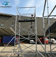China Fixed Leg Frame Scaffold Tower Double Width / Single Width With Top Deck / Optional Caster Wheels for sale