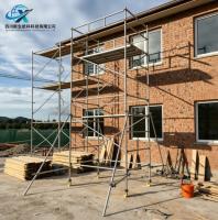 China Fixed Leg Frame Scaffold Tower Double Width / Single Width With Top Deck / Optional Caster Wheels for sale