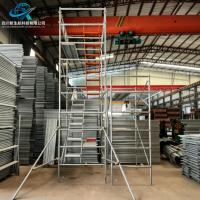 China Fixed Leg Frame Scaffold Tower Double Width / Single Width With Top Deck / Optional Caster Wheels for sale