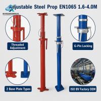 China HDG Galvanizing Telescopic Steel Prop Adjustable Shoring Jack OD48 EN1065 Formwork for sale