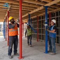China HDG Galvanizing Telescopic Steel Prop Adjustable Shoring Jack OD48 EN1065 Formwork for sale