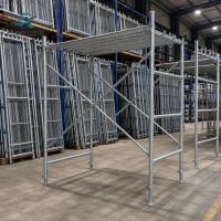 China High Strength Metal Frame Scaffolding Foldable Mobile Scaffold Tower With Top Platform / Side Braces for sale