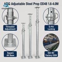 China Q235 Steel Acrow Prop Adjustable Jack Support for Formwork Construction for sale