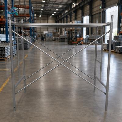 China Portable Walk Through Metal Scaffold Tower With Ladder Frame / Cross Bracing for sale