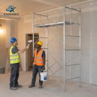 China Portable Walk Through Metal Scaffold Tower With Ladder Frame / Cross Bracing for sale