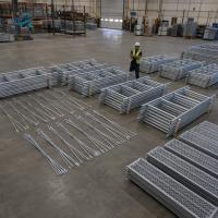 China Portable Walk Through Metal Scaffold Tower With Ladder Frame / Cross Bracing for sale