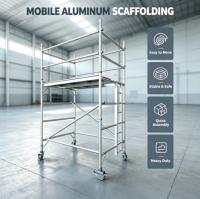 China Adjustable Steel Frame Scaffolding Tower With Caster Configuration 1 Year Warranty for sale