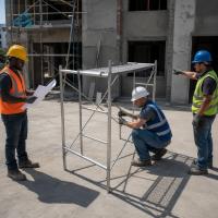 China Compact Walk Through Scaffolding Frame Foldable For Indoor Work Areas OEM for sale