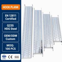 China OEM ODM HDG Scaffold Steel Plank Hook Type Perforated Platform Board Factory for sale