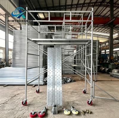 China Adjustable Tubular Portal Scaffolding Frame With Mobile Work Platform Option for sale
