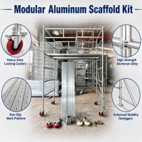 China Adjustable Tubular Portal Scaffolding Frame With Mobile Work Platform Option for sale