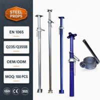 China 2000mm-3500mm Adjustable Steel Prop Square Plate Pin Lock EN 1065 For Bridge Formwork for sale