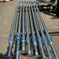 China Q235 / Q345 Steel Support Props OD48mm 20KN Square Base Plate 4 Hole Blue Wing Nut Collar Formwork Support for sale