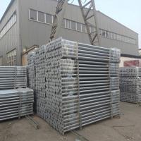 China Q235 / Q345 Steel Support Props OD48mm 20KN Square Base Plate 4 Hole Blue Wing Nut Collar Formwork Support for sale