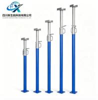China Q345 Steel Adjustable Acrow Prop Telescopic Shoring Post With Tripod Stand Support for sale