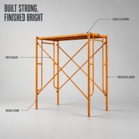 China Galvanized Steel Frame Scaffolding Set with Integrated Ladder and Grate Platform for Construction for sale