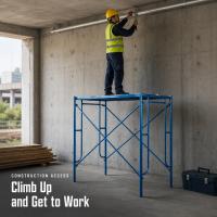 China Steel Frame Scaffolding System With Built In Ladder And Grate Platform for sale