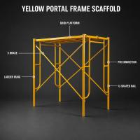 China Portable Frame Scaffolding with Built In Ladder Grid Platform and Hot-dip Galvanized Finish for sale