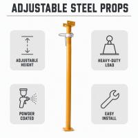 China Adjustable Steel Shoring Prop with 500 kg Weight Capacity, Precision 50mm Hole Spacing, and HDG Surface Treatment for Construction Support for sale