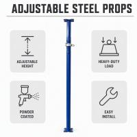 China Adjustable Steel Shoring Prop with Powder Coated Finish, Threaded Collar Adjustment, and High Load Capacity for Construction Support for sale