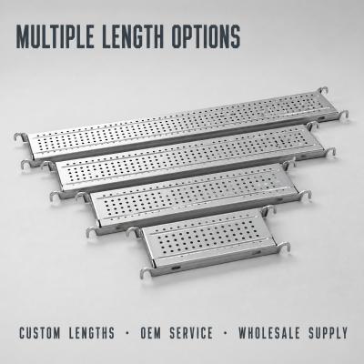 China Anti Slip Hot-dip Galvanized Scaffolding Plank with Ribbed Safety Edges Construction Walking Board for sale