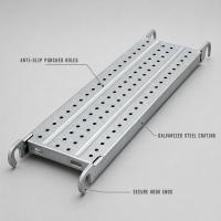China Anti Slip Hot-dip Galvanized Scaffolding Plank with Ribbed Safety Edges Construction Walking Board for sale