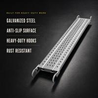 China Anti Slip Hot-dip Galvanized Scaffolding Plank with Ribbed Safety Edges Construction Walking Board for sale
