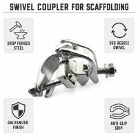 China Galvanized Swivel Coupler with 360 Degree Rotation for Scaffolding Tubes in Drop Forged Steel for sale