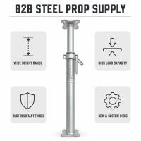 China EN1065 Standard Adjustable Scaffolding Steel Prop with 20KN and 30KN Load Rating and Electro Galvanized Surface for sale