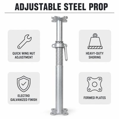 China Galvanized Adjustable Steel Shoring Prop with High Corrosion Resistance and Secure Hook Locking System for Construction Support for sale