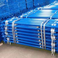 China Hot-dip galvanized adjustable steel scaffolding prop with telescopic height adjustment and high load capacity for construction shoring support for sale