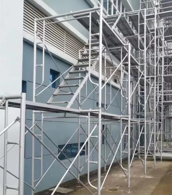 China Galvanized H Frame Scaffold with Integrated Ladder and EN 12811 / BS 1139 Standard for Construction for sale