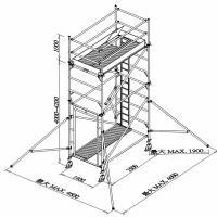 China Aluminum Mobile Scaffolding Tower with 500 kg Weight Capacity Secure Hook Locking System EN1065 Standard Construction Scaffold for sale