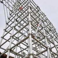 China Galvanized Steel Ringlock Scaffolding System with 25kN - 35kN Load Capacity and Flexible Connection for sale